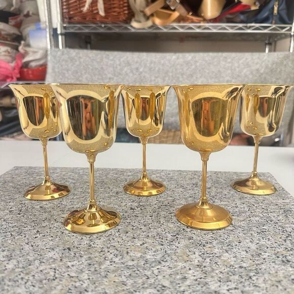 No Brand | Dining | Electroplate 24k Gold 5 Piece Set Stamped Unbranded ...